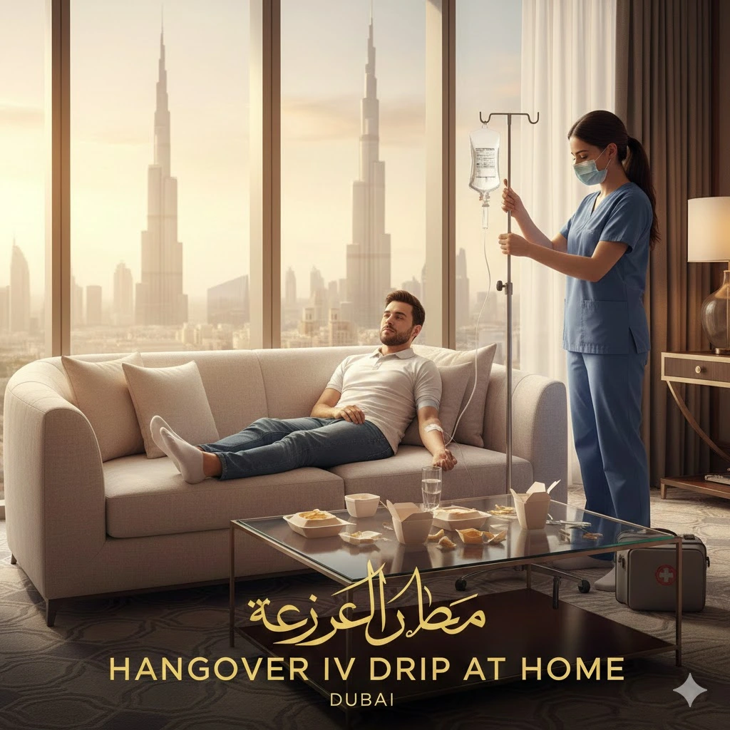 Hangover IV Drip at Home Dubai | 24/7 DHA Licensed Recovery